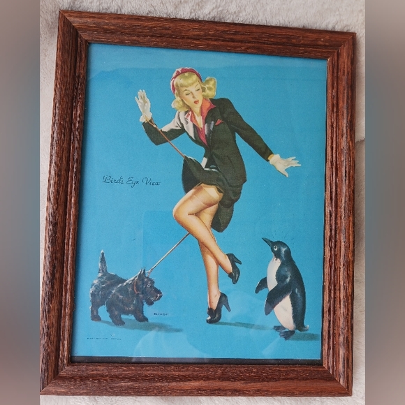 Art | Gil Elvgrens Limit Ed Birds Eye View Litho Pin Up Girl | Poshmark
